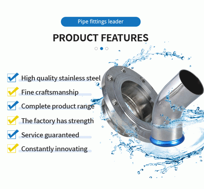 304 Stainless Steel 90 Degree Elbow , 1.6MPa DN15 SS Press Fittings